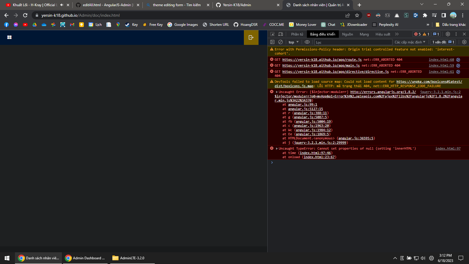 Fix đi nè · Issue #6 · Yersin-K18/Admin · GitHub