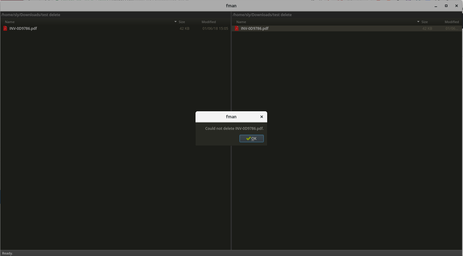 "Could Not Delete" file or folder on Linux / Ubuntu · Issue #399 · fman ...