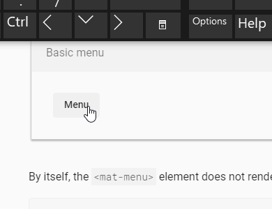 mat-menu focuses the second item on Arrow Down when opened with the ...