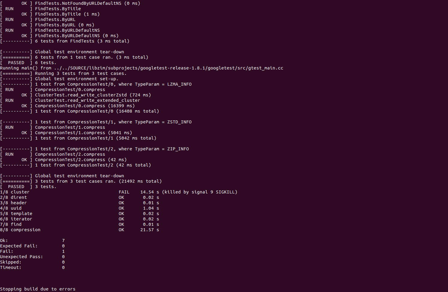 test libzim : ERROR · Issue #458 · kiwix/kiwix-build · GitHub