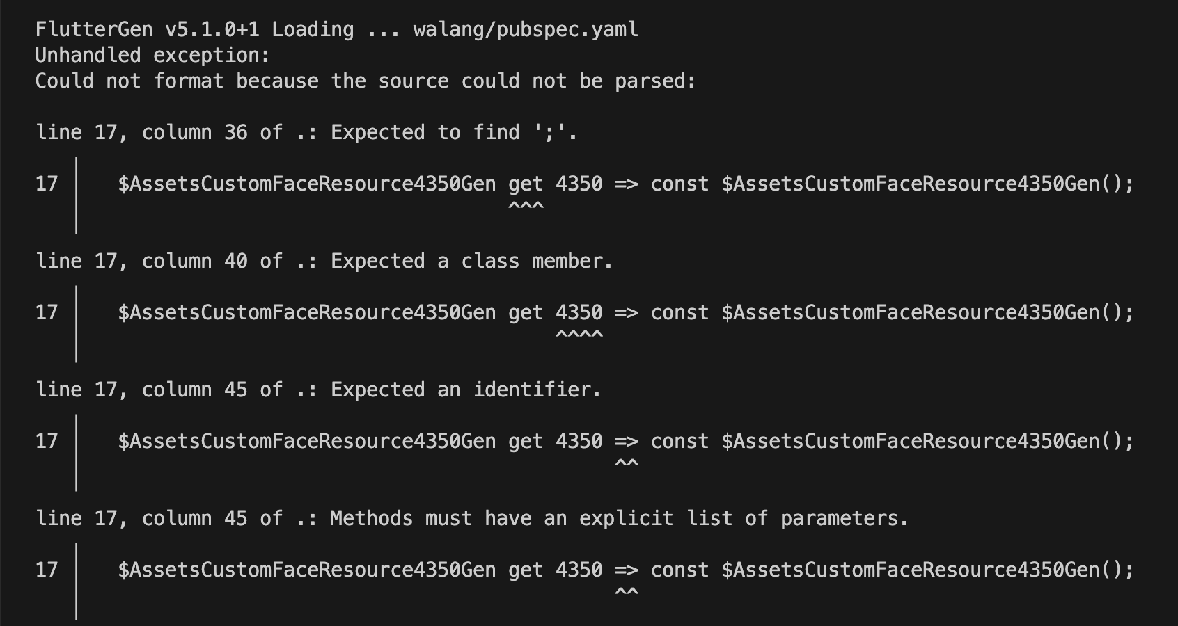 [fr] Add Ignore Property To Options File · Issue 397 · Fluttergen Flutter Gen · Github
