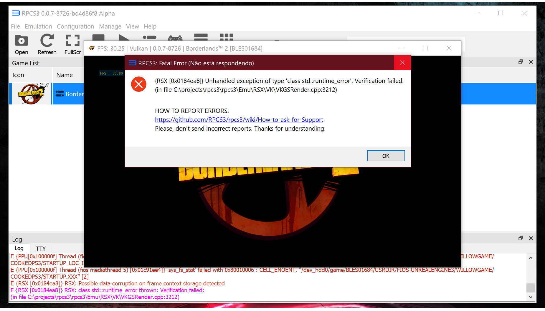 Borderlands 2: GOTY [BLES01684] only loadable #6572 · Issue #6578 · RPCS3/rpcs3 · GitHub
