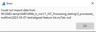 Error when importing feature list as .mzTab · Issue #1223 · mzmine/mzmine · GitHub