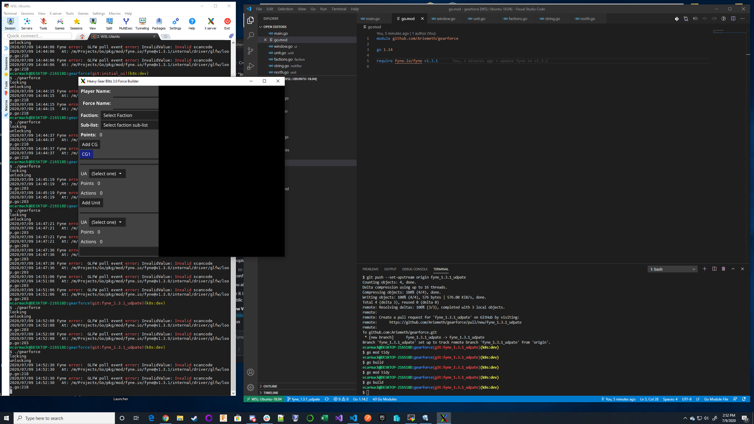 Fyne 1.3.1 not centering and screen not fully rendering on startup ...