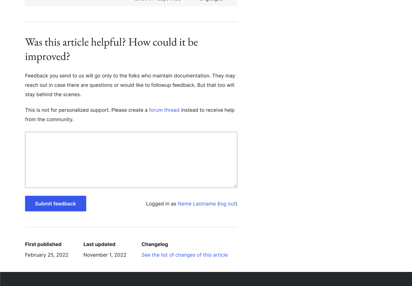 Template: Comment form on single pages · Issue #5 · WordPress/wporg-documentation-2022 · GitHub