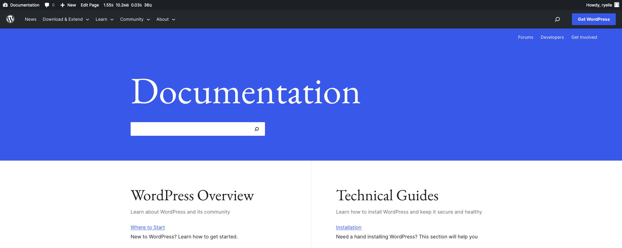 Determine page alignment on large screens · Issue #15 · WordPress/wporg-documentation-2022 · GitHub