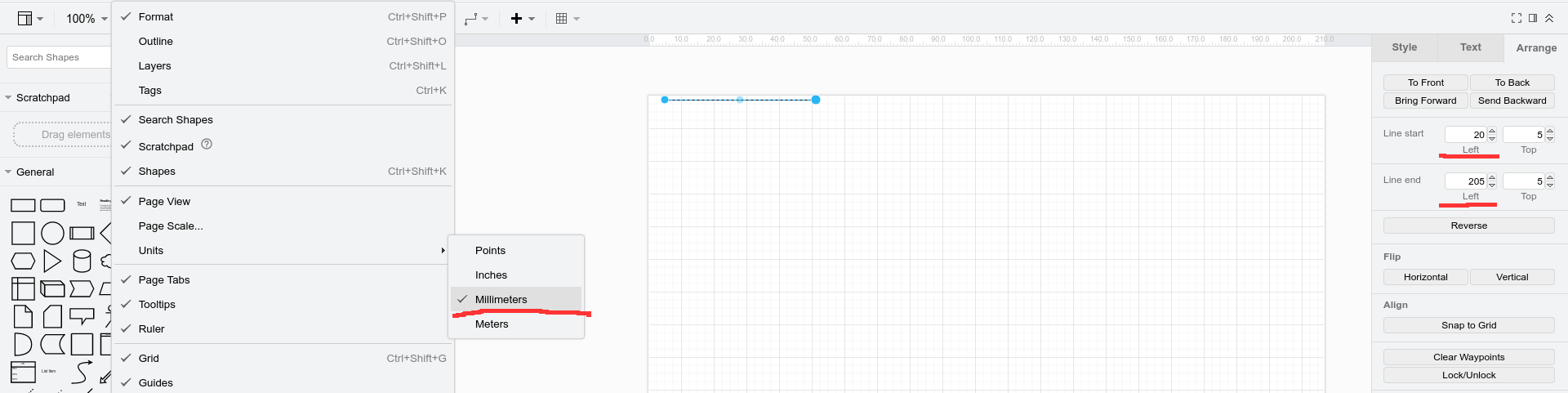 Line drawing by coordinates · Issue #3549 · jgraph/drawio · GitHub