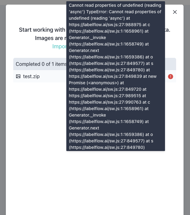 Error while trying to import COCO zip file with labels · Issue #569 · labelflow/labelflow · GitHub