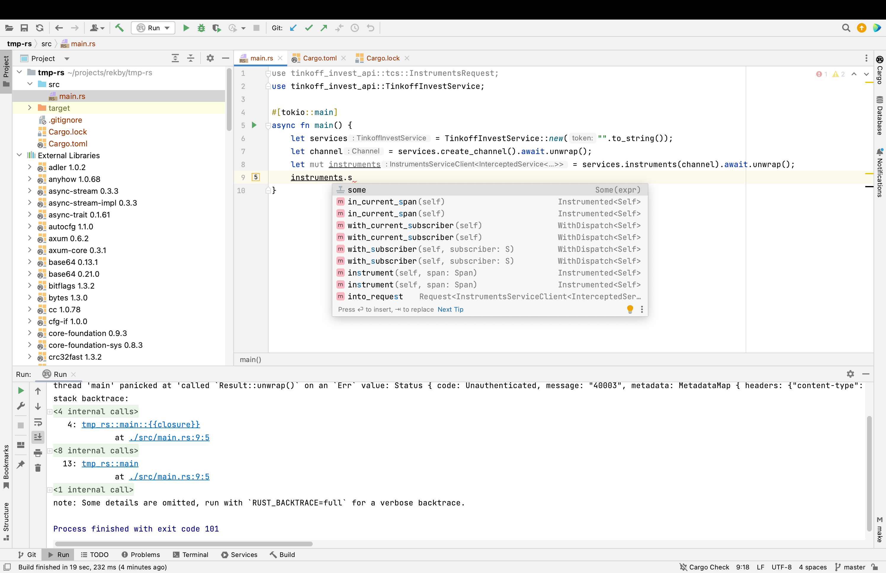 Doesn't suggest method for grpc generated struct with wrappers · Issue #9997 · intellij-rust ...
