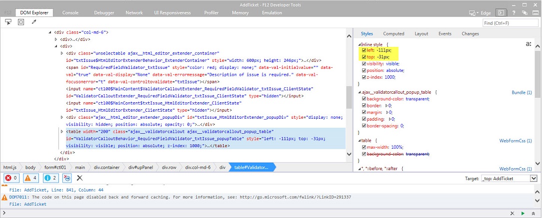Validatorcalloutextender Loses Position When Validating Input Box With Htmleditorextender