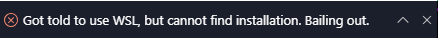 WSL Cannot shellcheck the shell script. The shellcheck program was not found. Use the ...