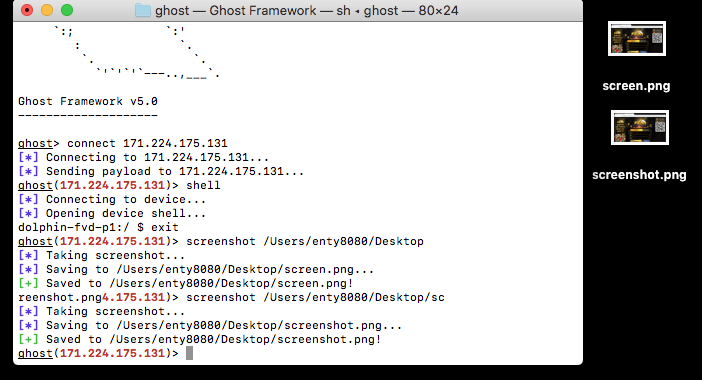 Help with Screenshot · Issue #13 · EntySec/Ghost · GitHub