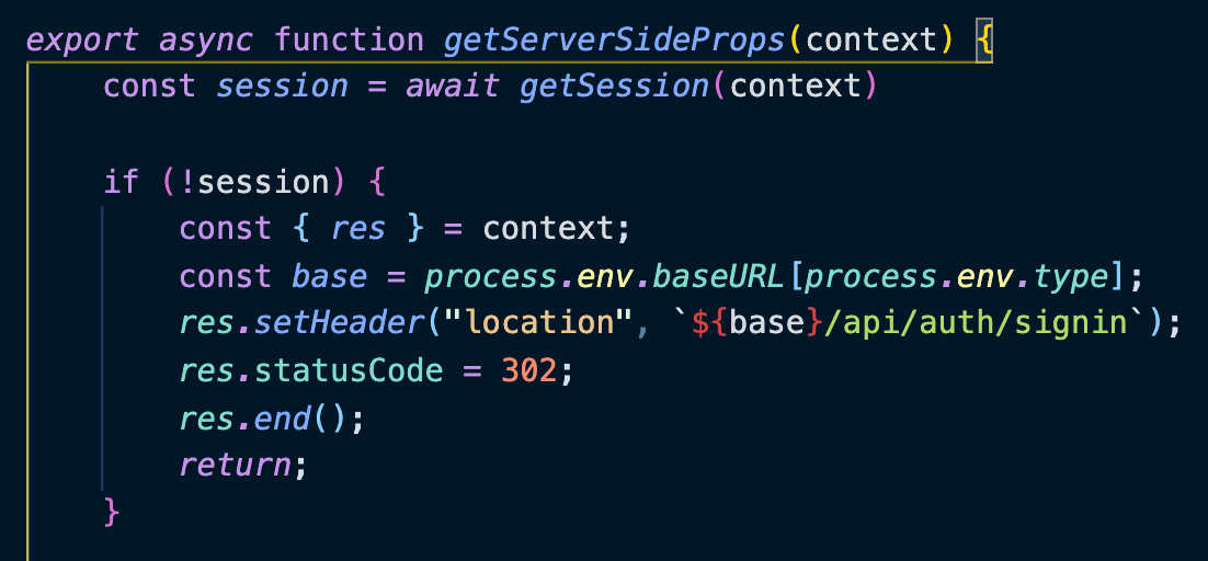 Circular redirect when protecting route within getServerSideProps ...
