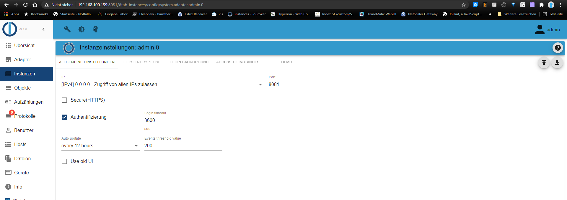 Crash at Tab instances · Issue #934 · ioBroker/ioBroker.admin · GitHub