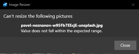Image Resizer - Value does not fall within the expected range · Issue #2447 · microsoft ...