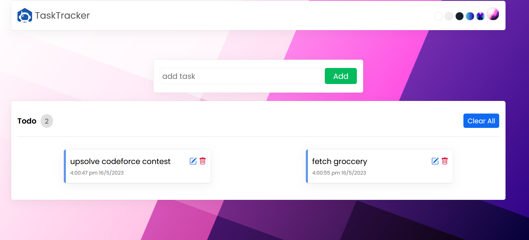 GitHub - ritikagr061/Task-Tracker-app: Task tracker app is a web application built using the ...