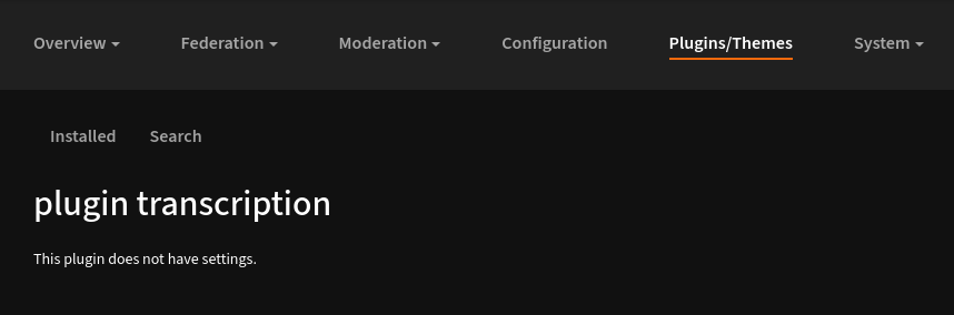 PeerTube Transcription Plugin · Issue #4742 · Chocobozzz/PeerTube · GitHub