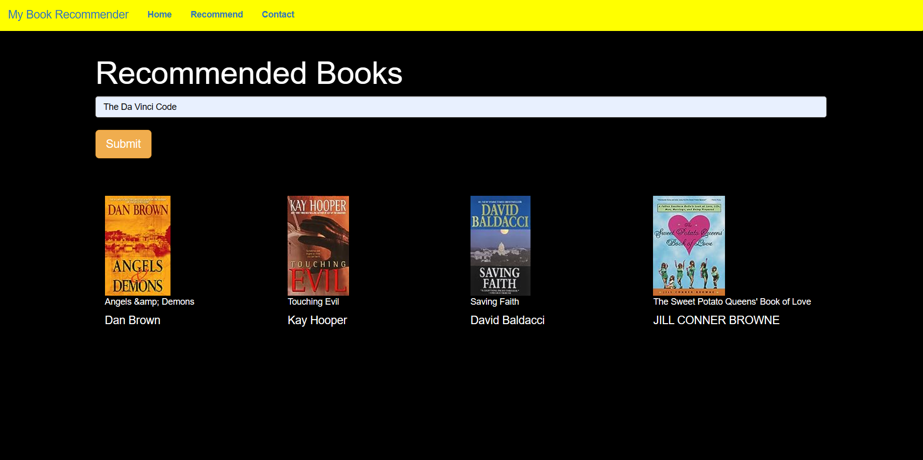 GitHub - Shoaibkhan11/bookRecommendationSystem