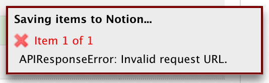 Error: Invalid Response URL · Issue #66 · dvanoni/notero · GitHub