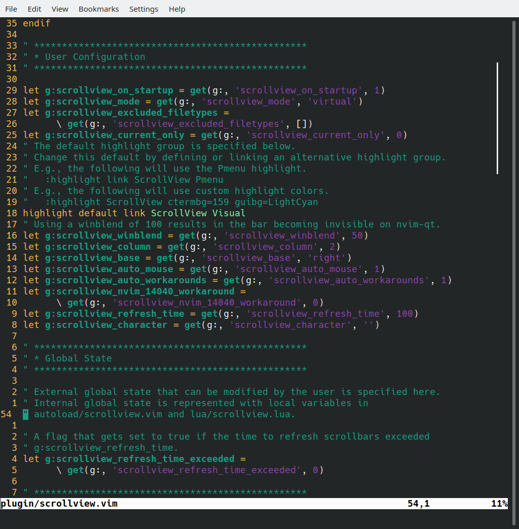 Make to scroll character customizable · Issue #38 · dstein64/nvim-scrollview · GitHub