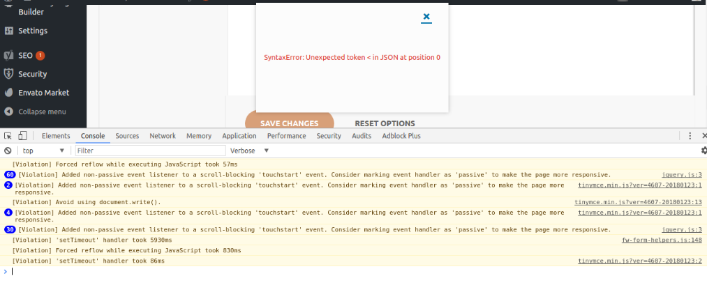 Getting error SyntaxError: Unexpected token