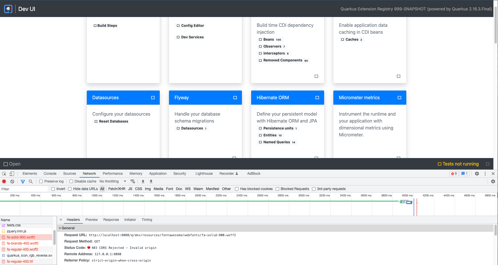 Request Rejected By CORS For Fonts In Dev UI When quarkus http cors Request Rejected By CORS For Fonts In Dev UI When quarkus http cors