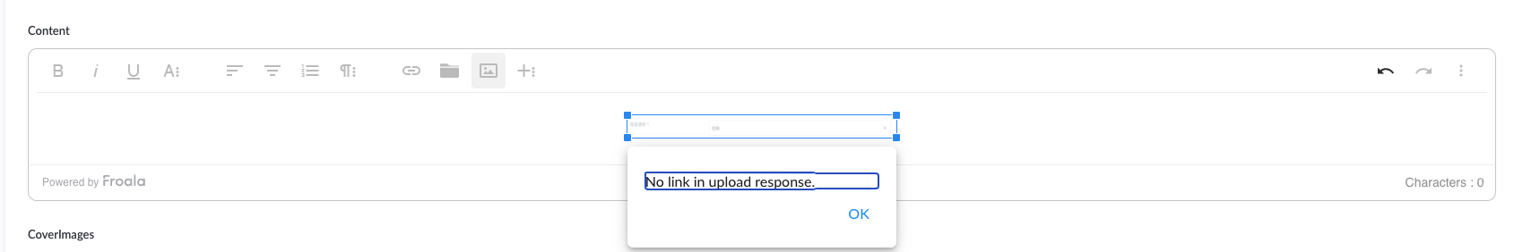 Unable To Insert Image Into Froala Editor No Link In Upload Response · Issue 295 · Froala