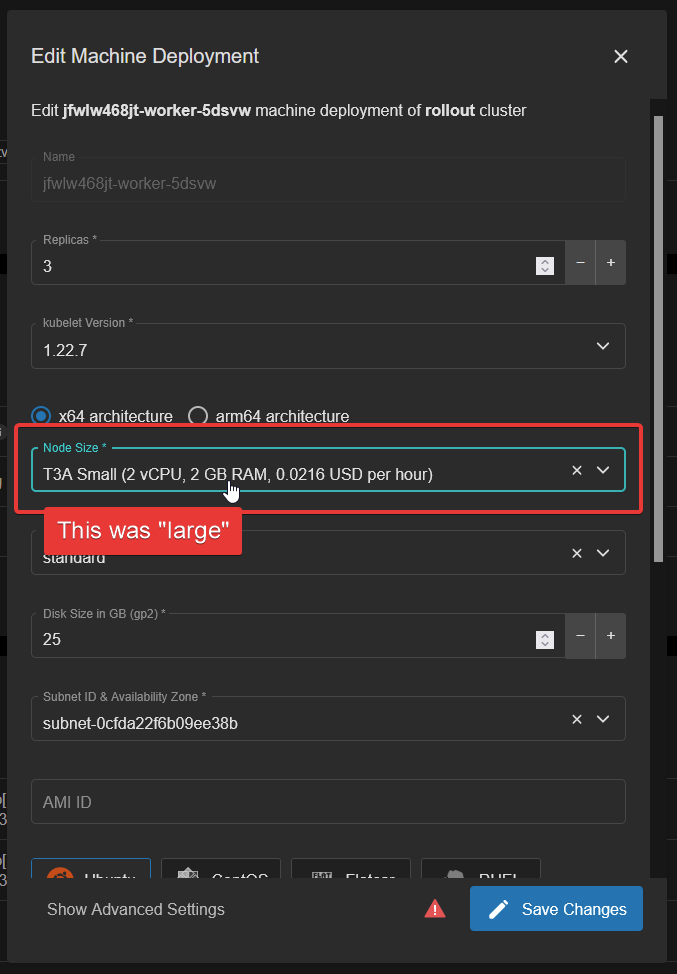 "Edit Machine Deployment" not loading current configuration of a MD · Issue #4472 · kubermatic ...