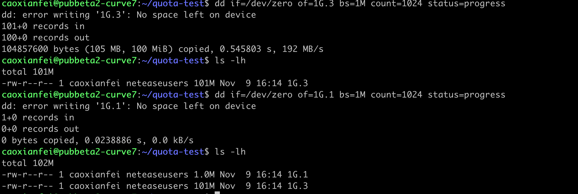 fs quota limit error · Issue #2895 · opencurve/curve · GitHub