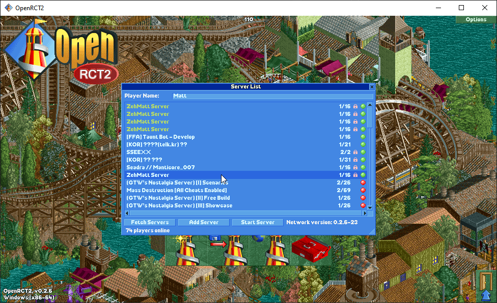 Server is not online under 0.2.5 · Issue #11101 · OpenRCT2/OpenRCT2 · GitHub