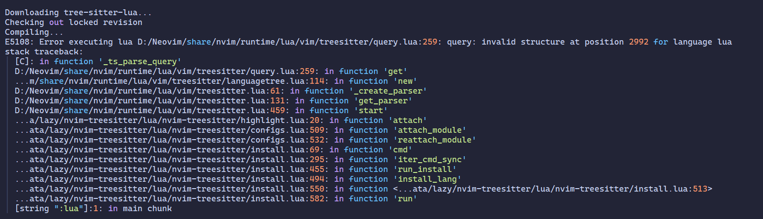 Windows 11 failure to compile with LLVM Clang or mingw · Issue #5452 · nvim-treesitter/nvim ...