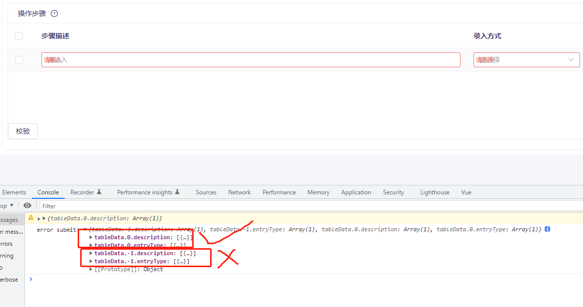 [Component] [table, form] [the nested content of the form can be edited, and the form ...