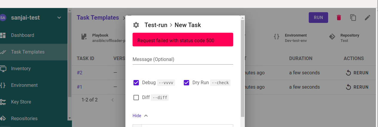 Ansible Semaphore In Another Pod With The Same Db In Different