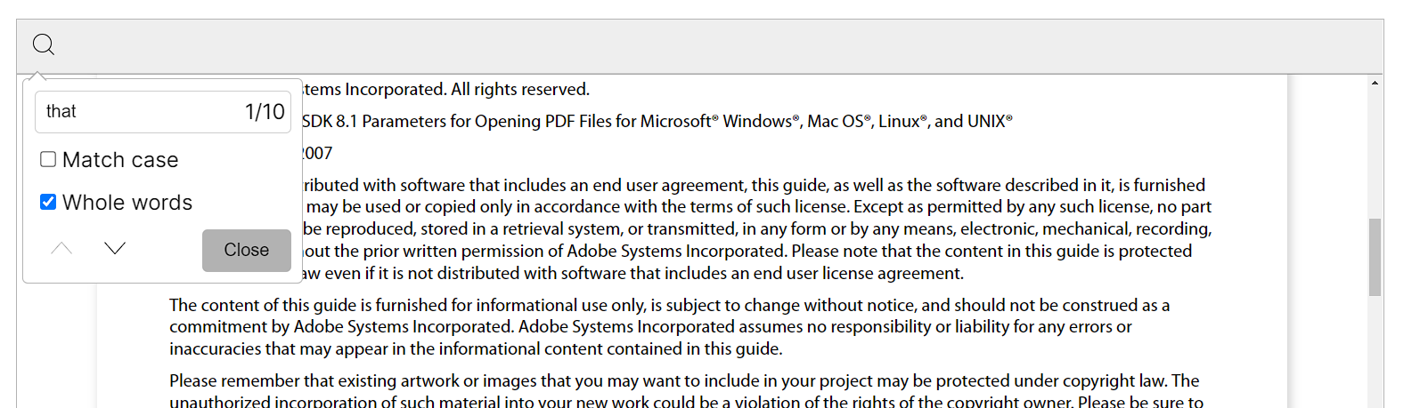Search plugin does not highlight words when selecting whole words option #BUG · Issue #1088 ...