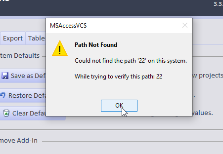 Settings -> "Save as Default" with no function · Issue #218 · joyfullservice/msaccess-vcs-addin ...