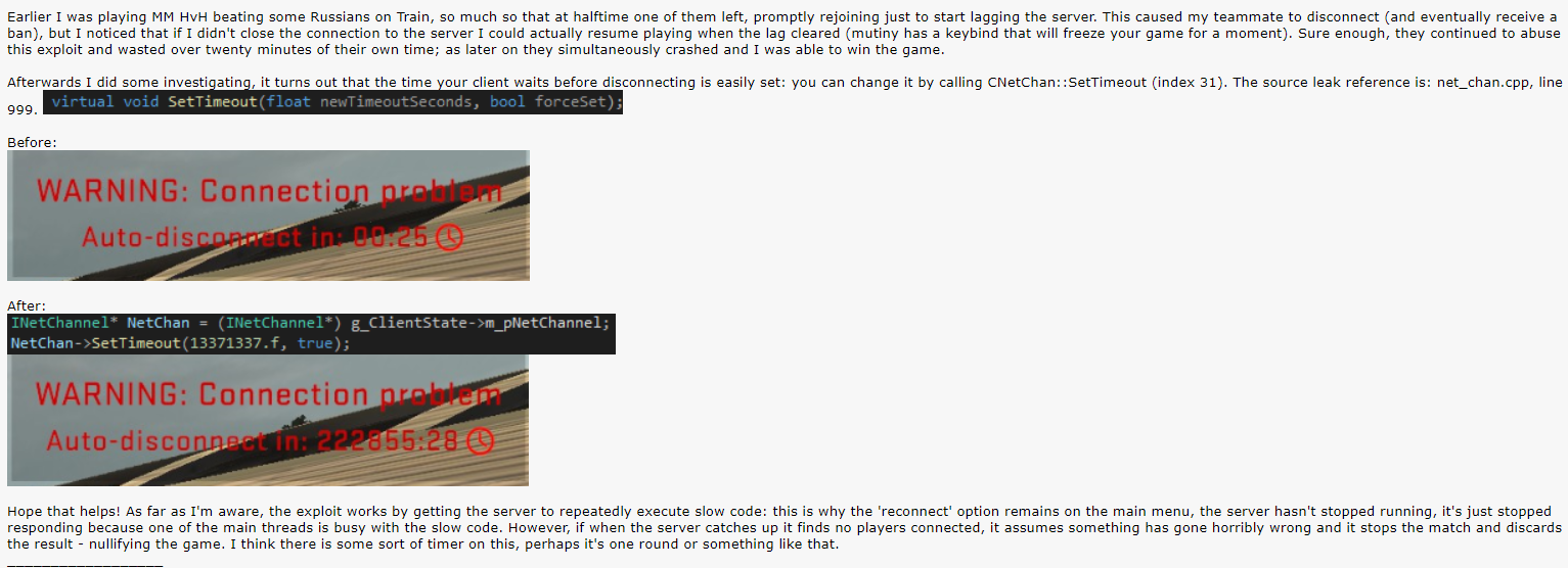 CSGO anti-server crasher · Issue #3340 · danielkrupinski/Osiris · GitHub