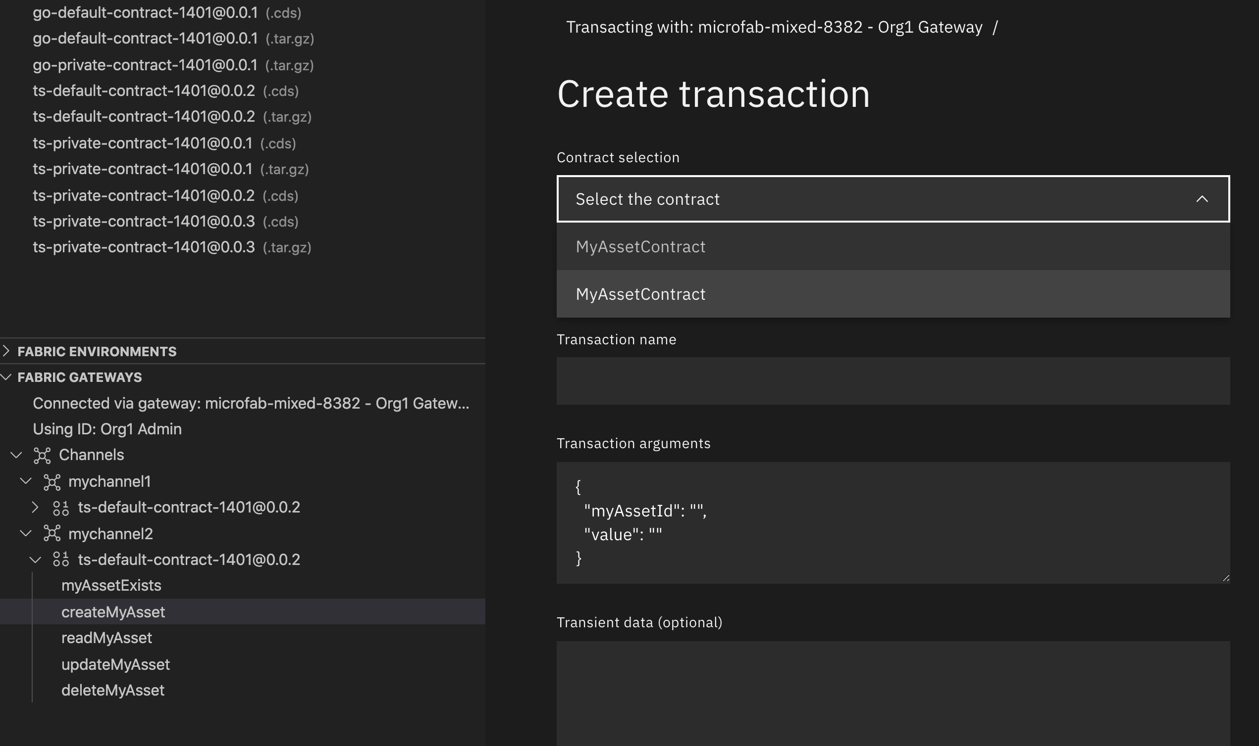 [Bug] Transaction view opens for wrong channel when contracts have the same name and version ...
