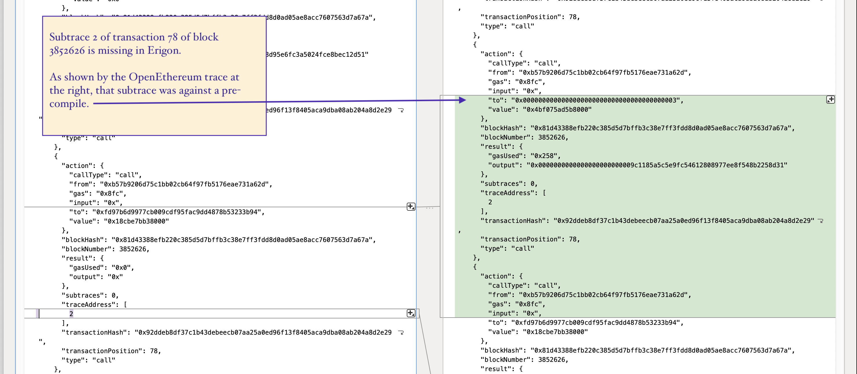 Missing trace for transaction 22 of block 3407039 using trace_block · Issue #2832 · erigontech ...