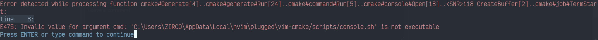 Blank terminal after build or generate · Issue #39 · cdelledonne/vim ...