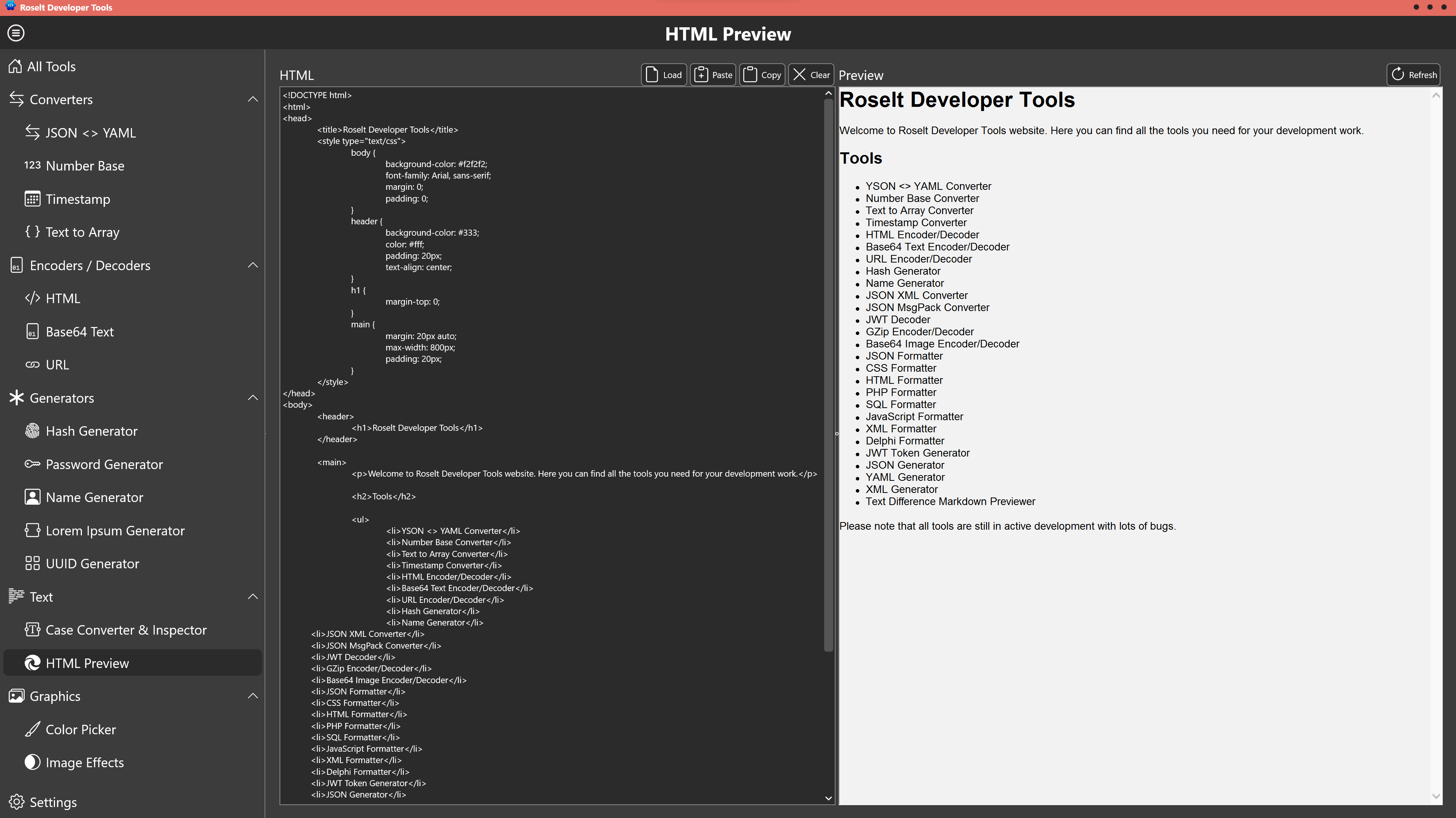 GitHub - shaunroselt/Roselt-Developer-Tools: Collection of utilities for developers.