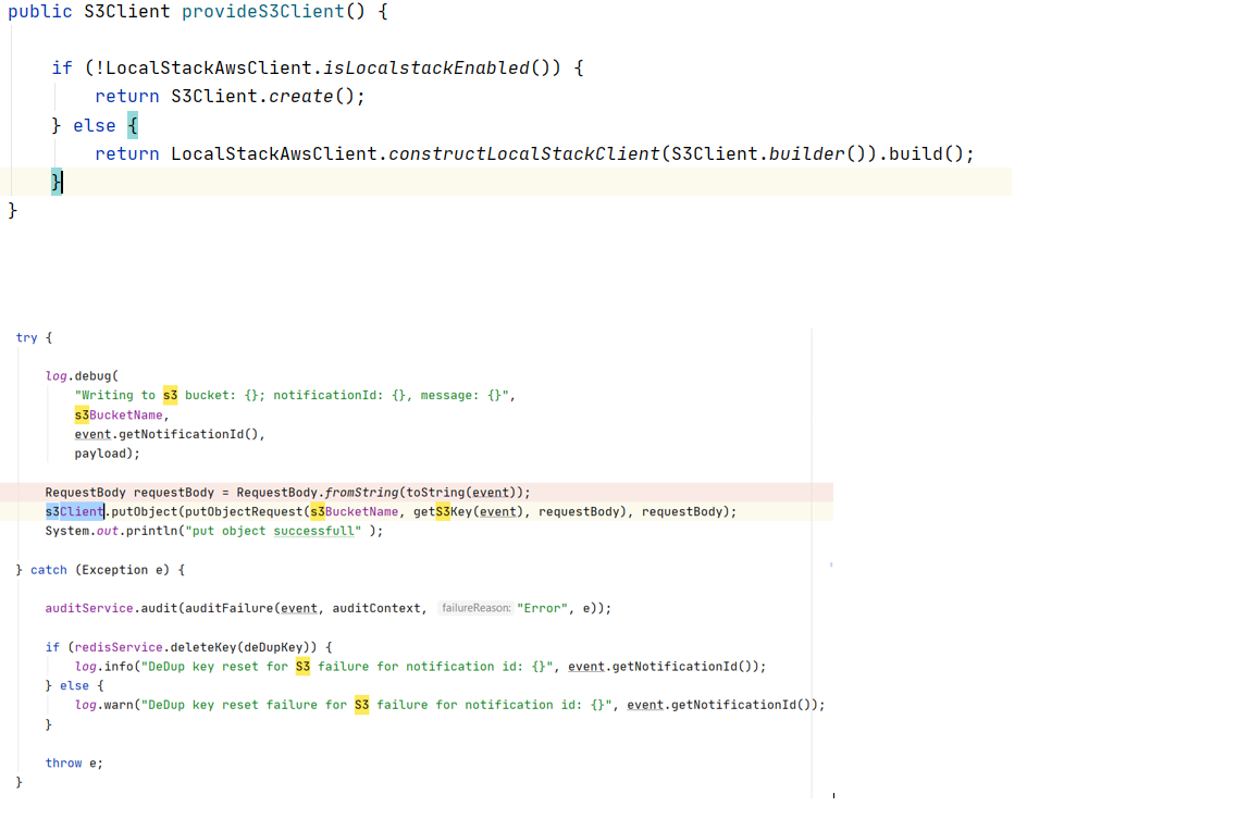 Getting error when lambda is trying to write to S3 bucket - Unable to execute HTTP request ...