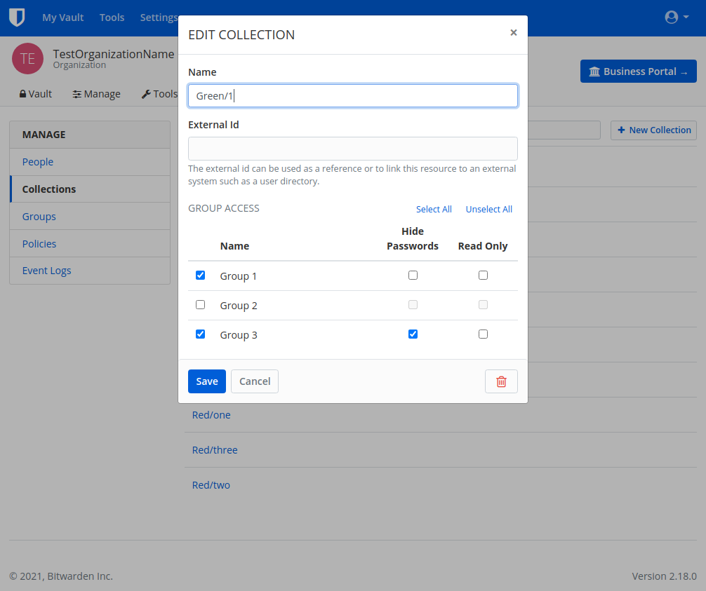 Missing feature: Rename Collection · Issue #802 · bitwarden/web · GitHub