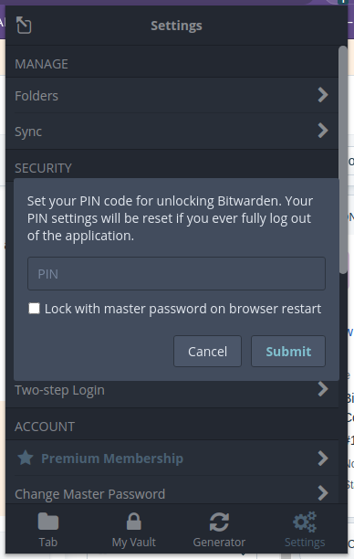 Extension Locks even if other settings selected · Issue #1623 · bitwarden/clients · GitHub