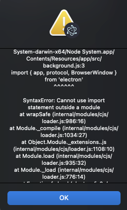 Cannot use import statement outside a module with Electron-Vue · Issue #6179 · electron-userland ...