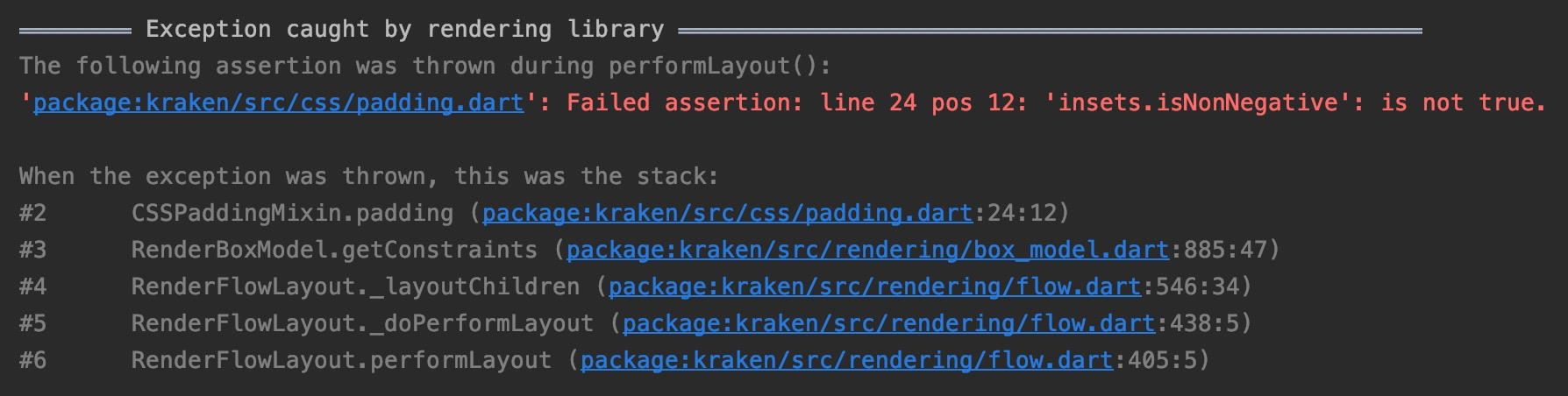 设置 padding 为负值报错 · Issue #936 · openkraken/kraken · GitHub