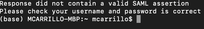Response did not contain a valid SAML assertion · Issue #358 · Versent/saml2aws · GitHub