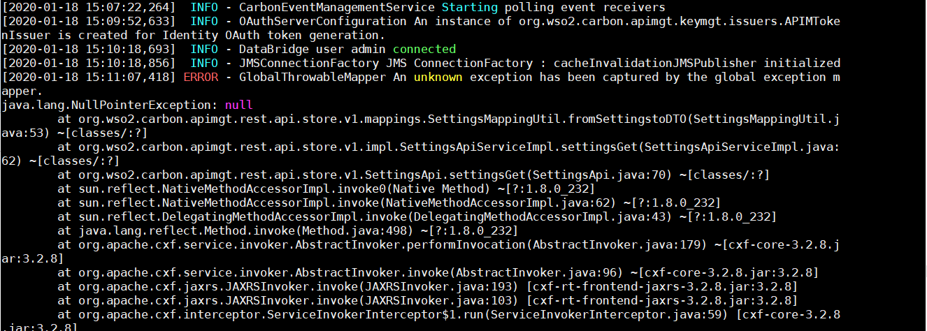 Page loop Publisher Wso2 APIM (ERROR - WebAppManager org.mozilla.javascript.EcmaError ...