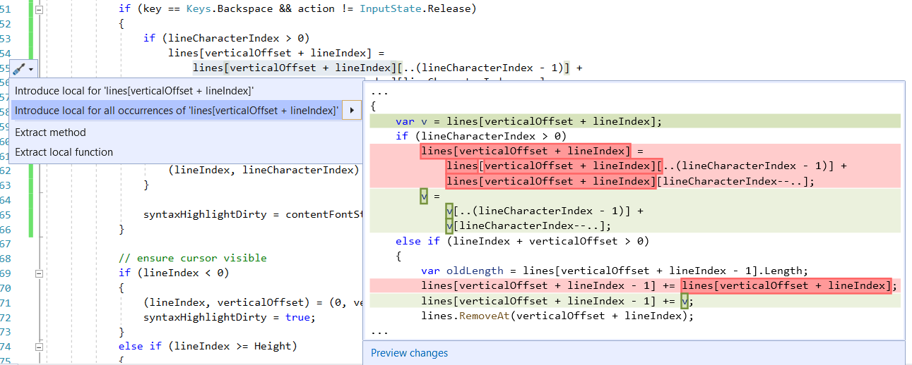 Introduce Local Refactoring Generates Incorrect Code · Issue 45790
