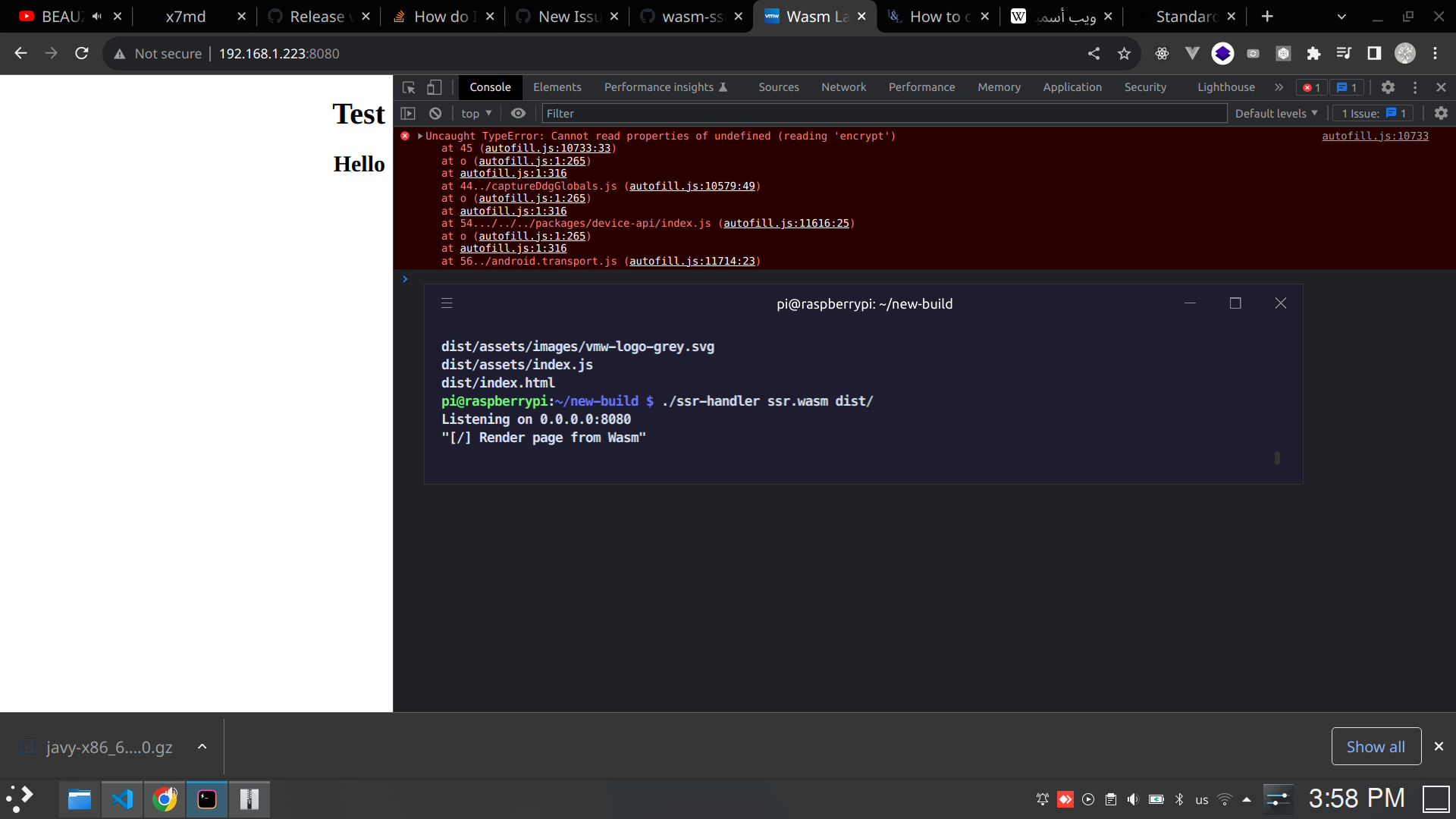 Wired client-side js error after build. · Issue #5 · vmware-archive/webassembly-browser-apps ...