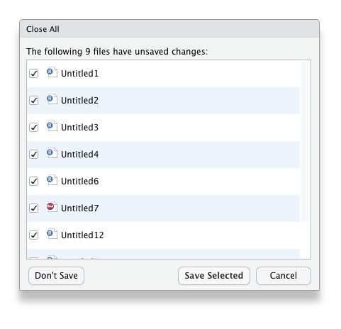 Feature Request: Close All but keep unsaved open · Issue #8699 · rstudio/rstudio · GitHub
